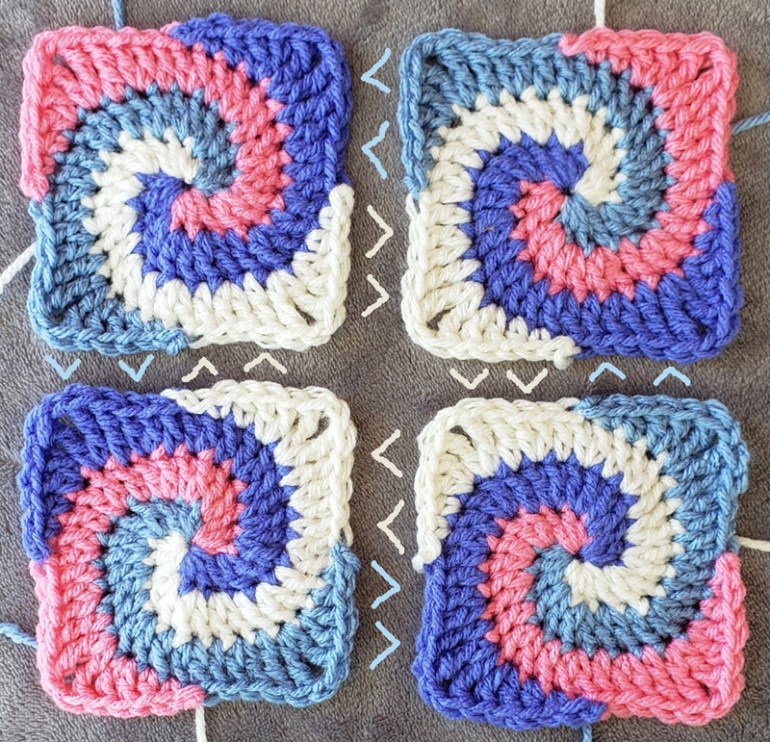 Pinwheel Square Pattern – Mamas2Hands
